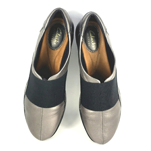 Clarks | Shoes | Clarks Artisan New Foxvale Spell Pewter Leather Slip ...